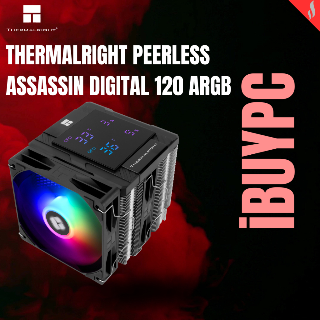 THERMALRIGHT PA120 DIGITAL ARGB PEERLESS ASSASSIN 120 BLACK | Shopee ...