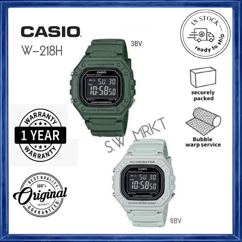 Casio W-218H-3BV/8BV Standard Digital Watches-New Color | Shopee Malaysia