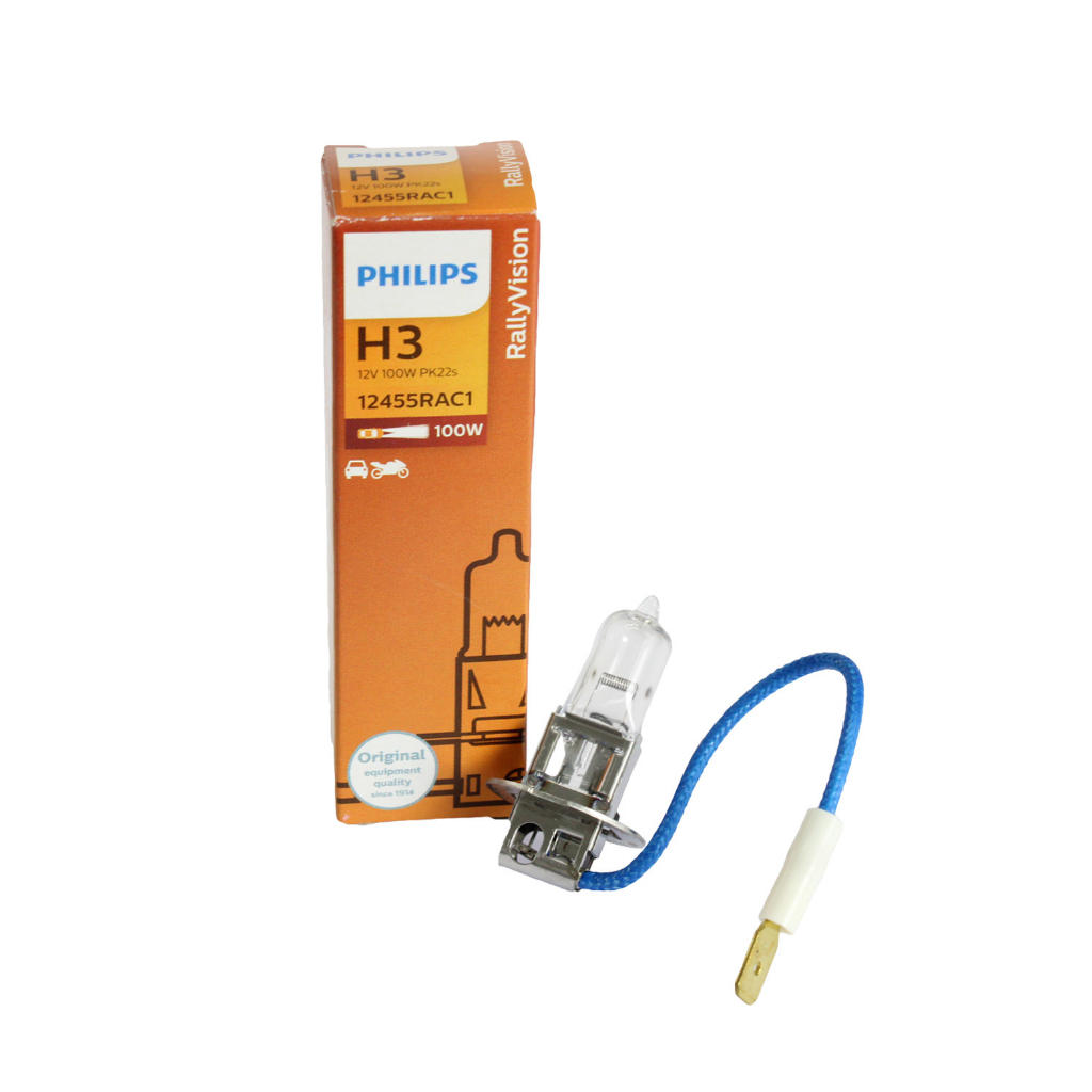 Philips Rally Vision H3 12V 100W PK22s 12455RAC1 Off Road Super Bright ...