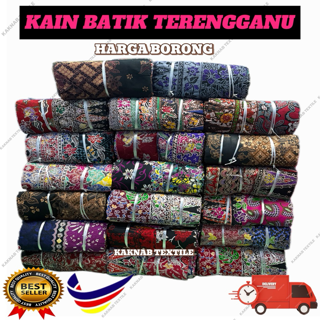 HARGA BORONG KAIN BATIK TERENGGANU 100% Cotton Serap Air | Shopee Malaysia