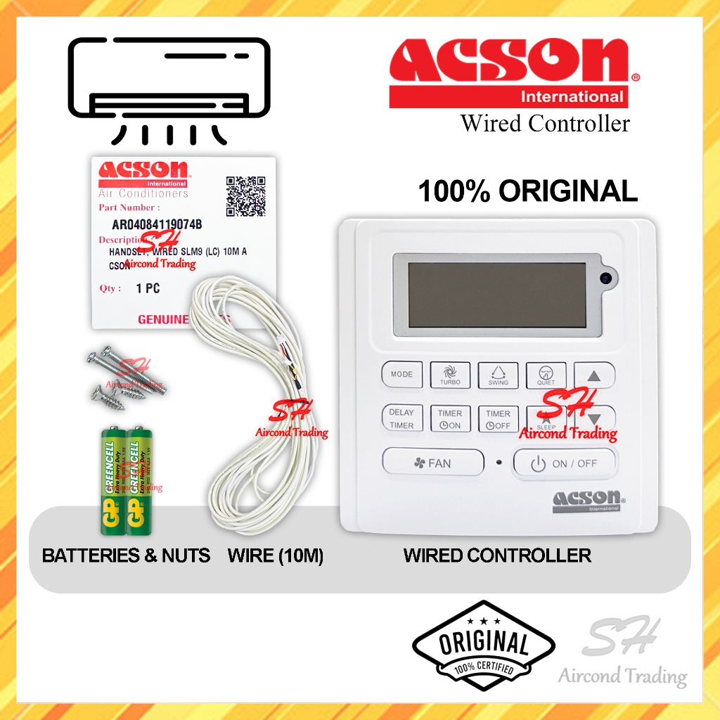 Acson Aircond Wired Controller (AR04084119074B) Handset Wired SLM9 ...