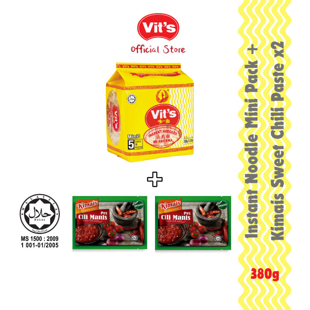 2 COMBO Instant Noodles Mini Pack 350g + Kimais Sweet Chilli Paste 30g ...