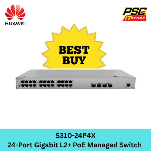 Huawei S310-24P4X | 24-Port Gigabit L2+ PoE Managed Switch | Shopee Malaysia