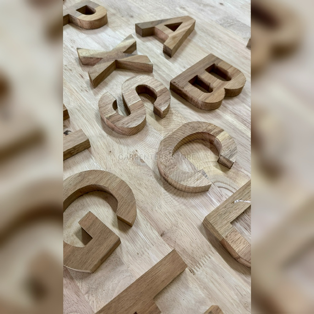 Huruf 12CM, A-Z, 0-9, Solid Wooden Alphabet Letters, Can Custom ...
