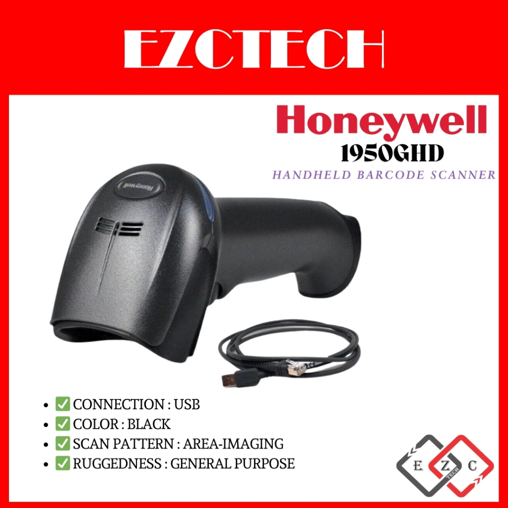 Honeywell 1950GHD-2- Xenon 1D/2D Handheld Barcode Scanner w STAND 5YEAR WARRANTY | Shopee Malaysia