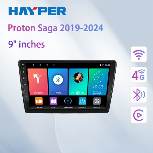 Proton Saga 2019–2024 9″ Car Display, Music Equalizer, Cloud Update ...