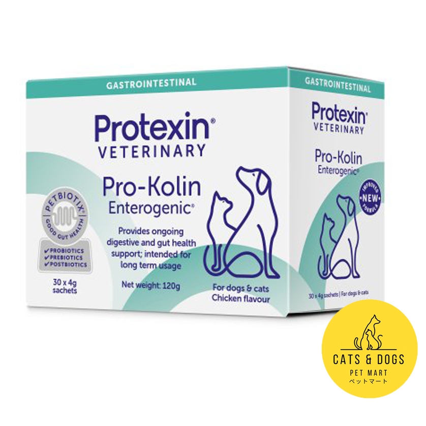 Pro-Kolin Enterogenic for Dogs and Cats by Protexin (1 box- 60 sachets ...