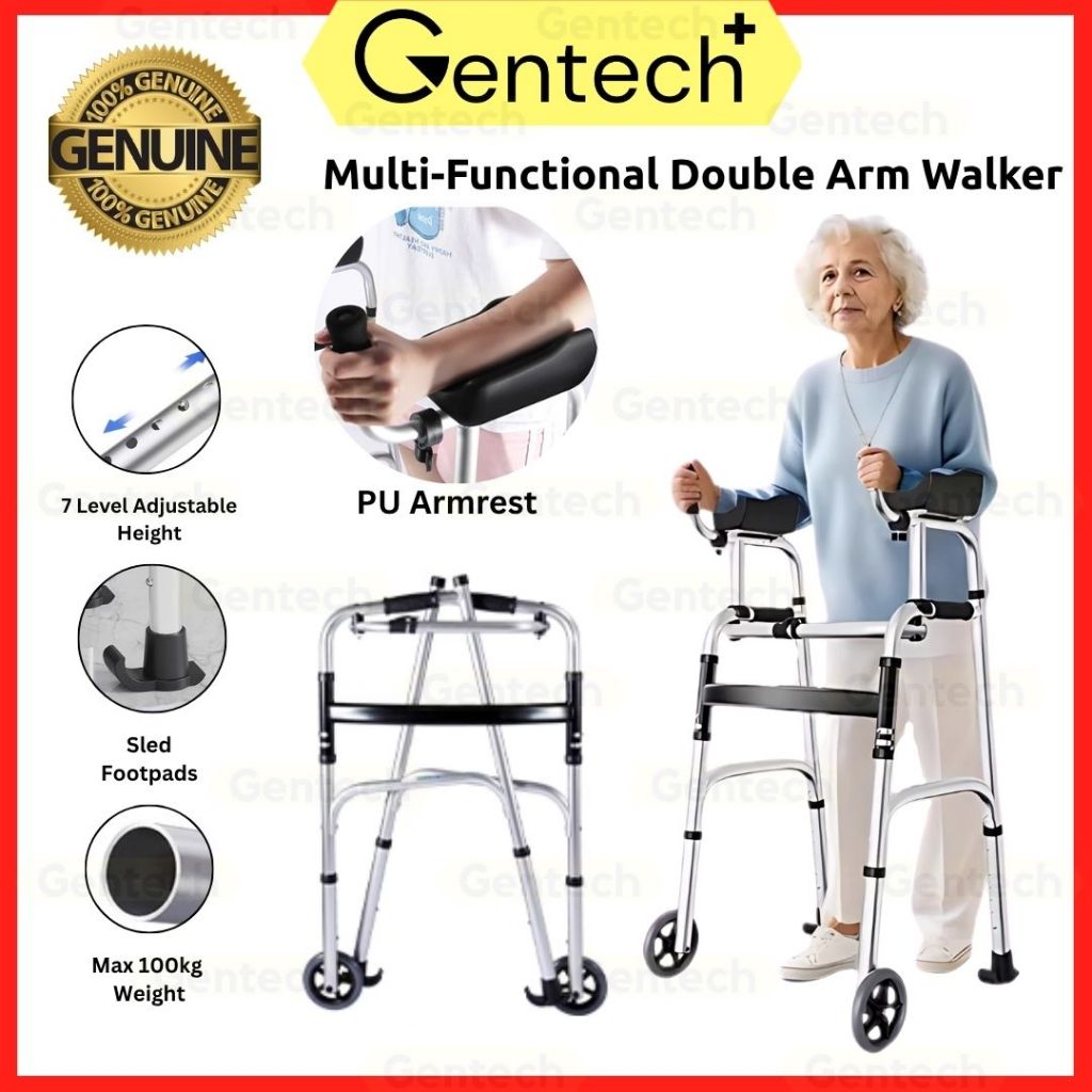 Elbow Support Walker - Folding Aluminum Walking Aids, 7 Level Height ...