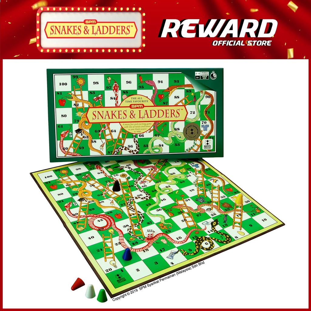 Snake & Ladders Board Games SPM102 | Board Game | SPM Games | Shopee ...