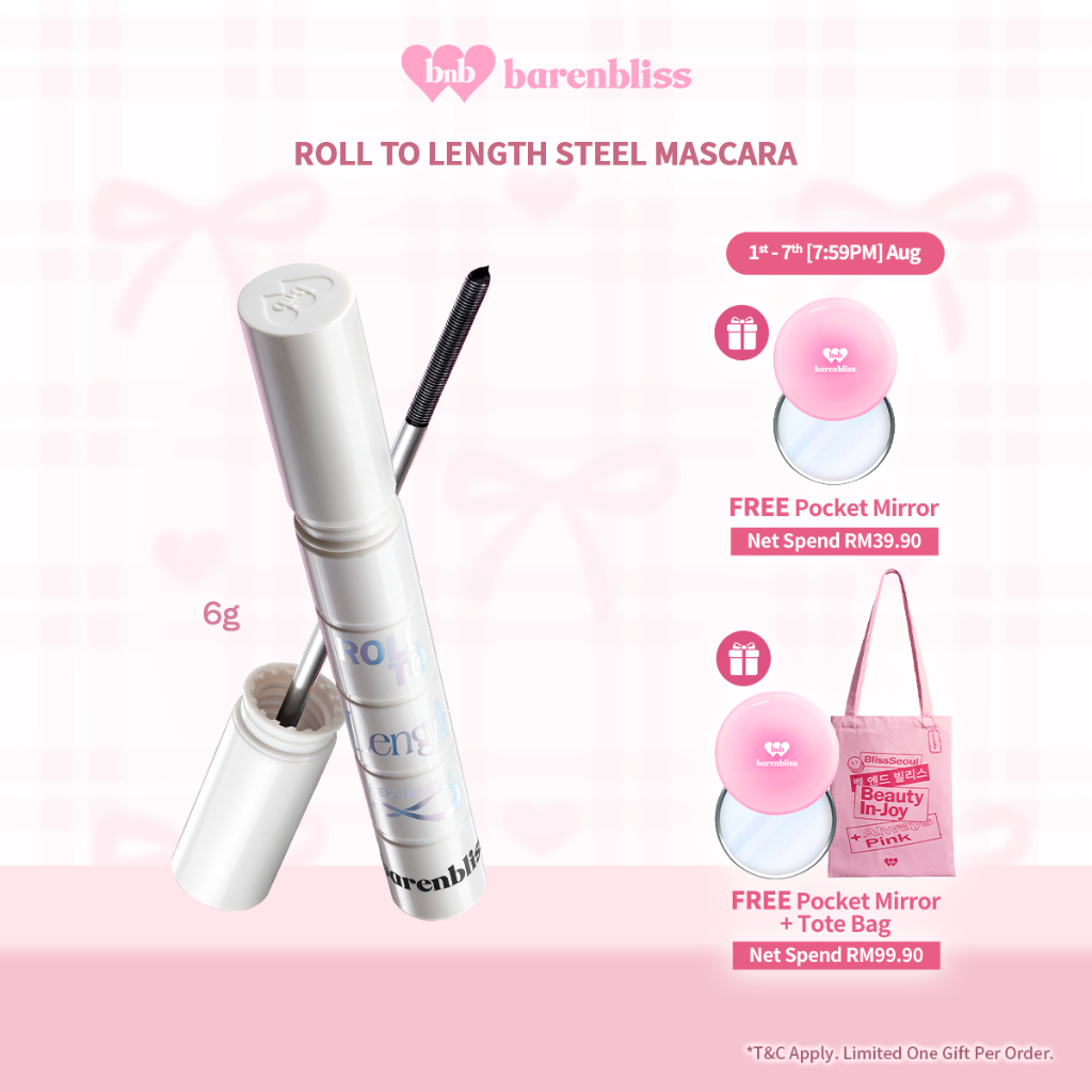BNB barenbliss Roll To Length Steel Smudge-Proof Mascara (6g) Maskara ...