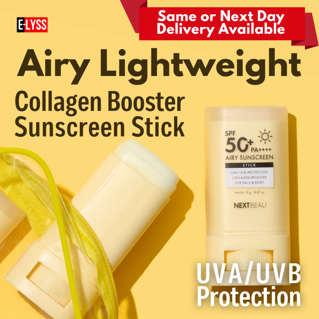 NEXTBEAU Airy Sunscreen Stick SPF50+, Collagen Booster, Lightweight ...