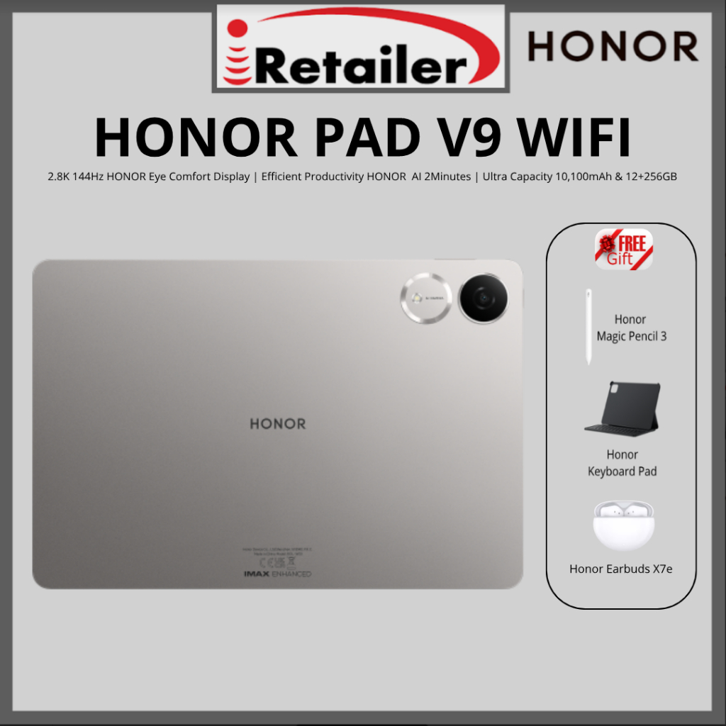 Honor Pad V9 Wifi (12+256)( Grey / White ) | 100% Original with Honor ...
