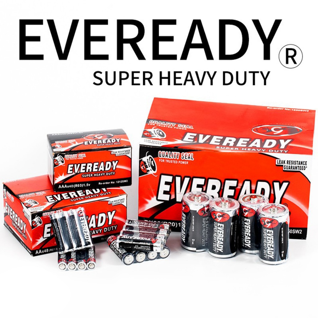 Eveready Battery 1 Box Triple A OR Double A Battery Eveready Super ...