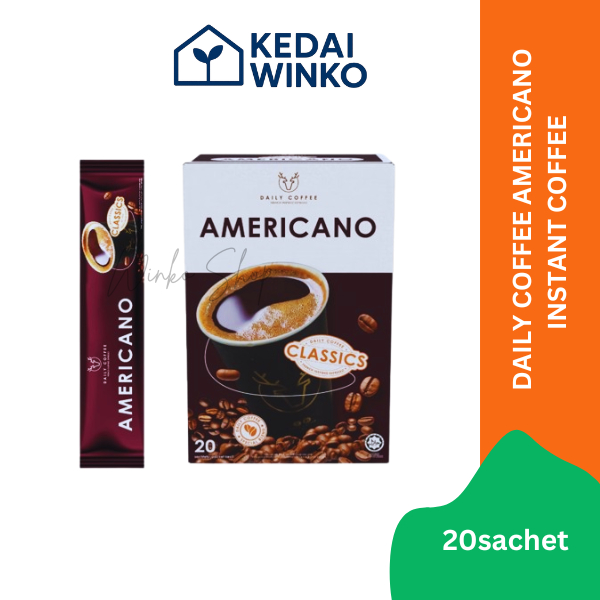 Daily Coffee Americano Instant Coffee 20 Sachets Pure Soluble Coffee No ...