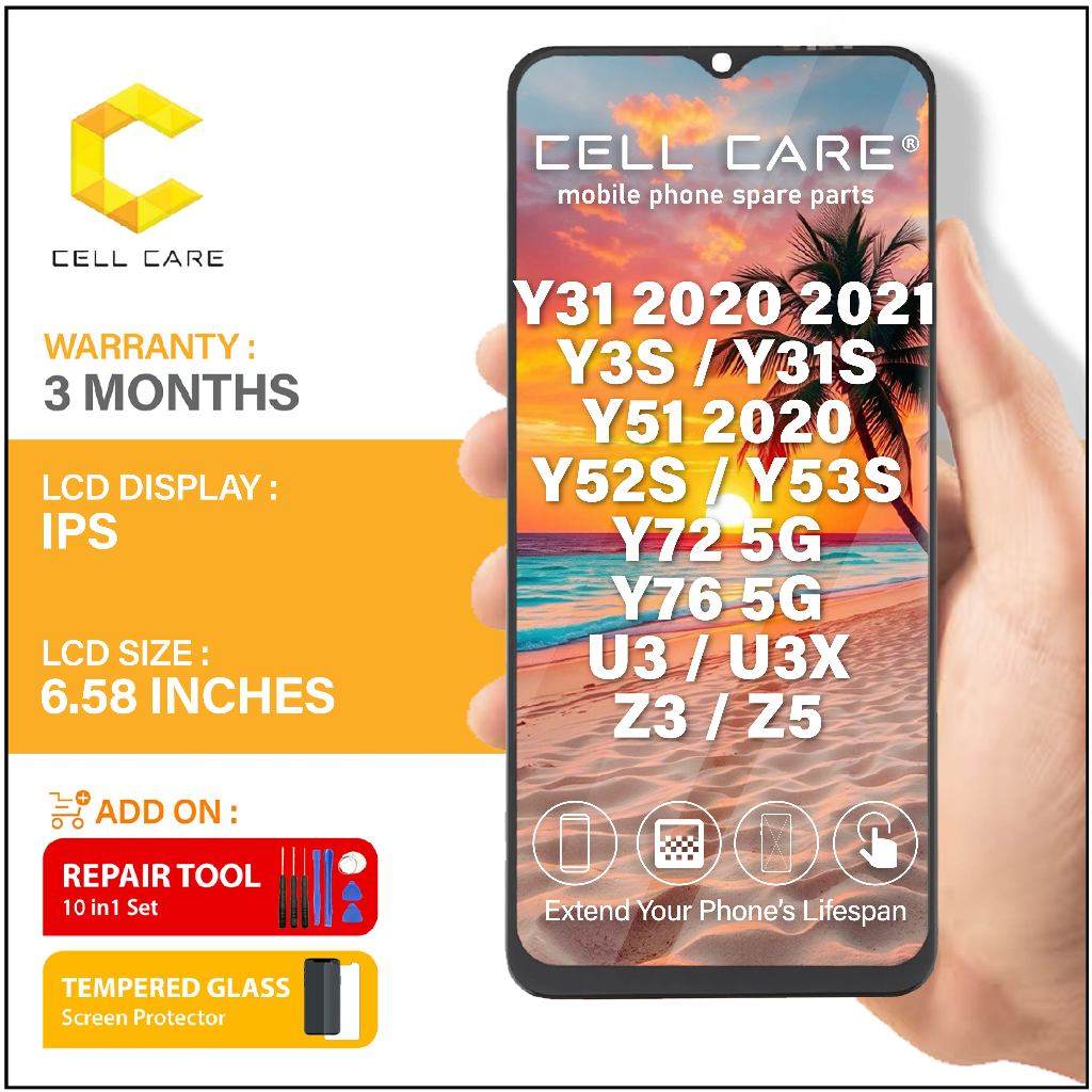 LCD FOR VIVO Y31 2020 2021/Y3S/Y31S/Y51 2020/Y52S/Y53S/Y72 5G/Y76 5G ...