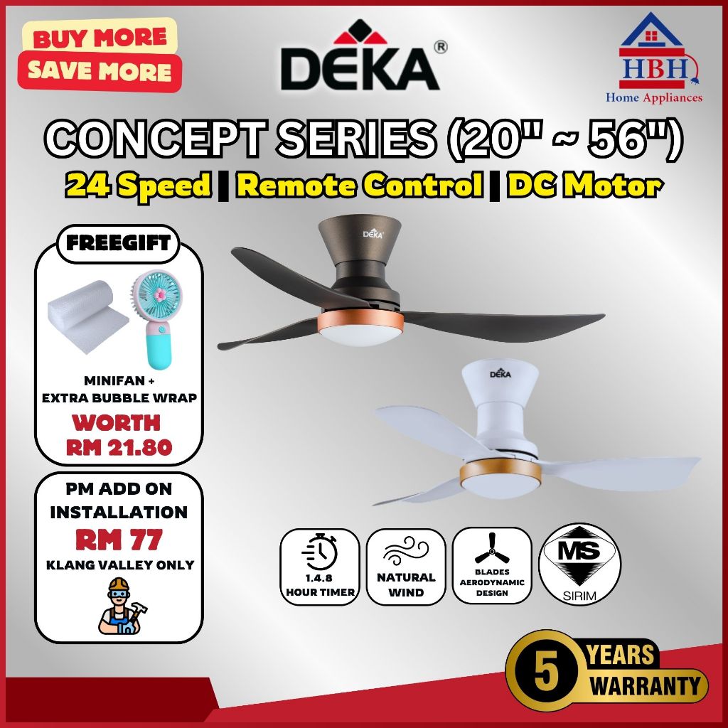 【Free Shipping + FreeGift】Deka Concept Series Ceiling Fan | Modern ...