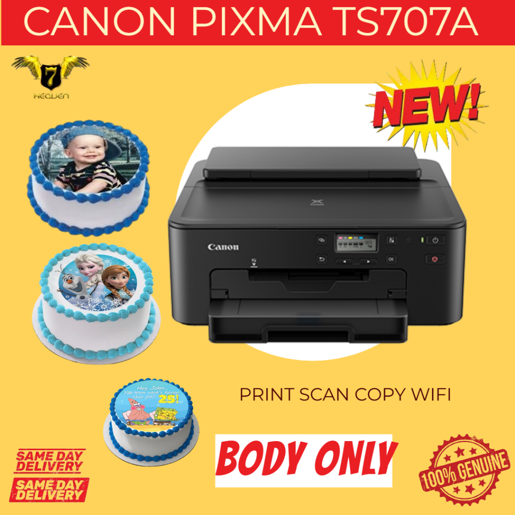 (NO INK CARTRIDGE & NO INK)CANON PIXMA TS707A Duplex Wireless Printer ...