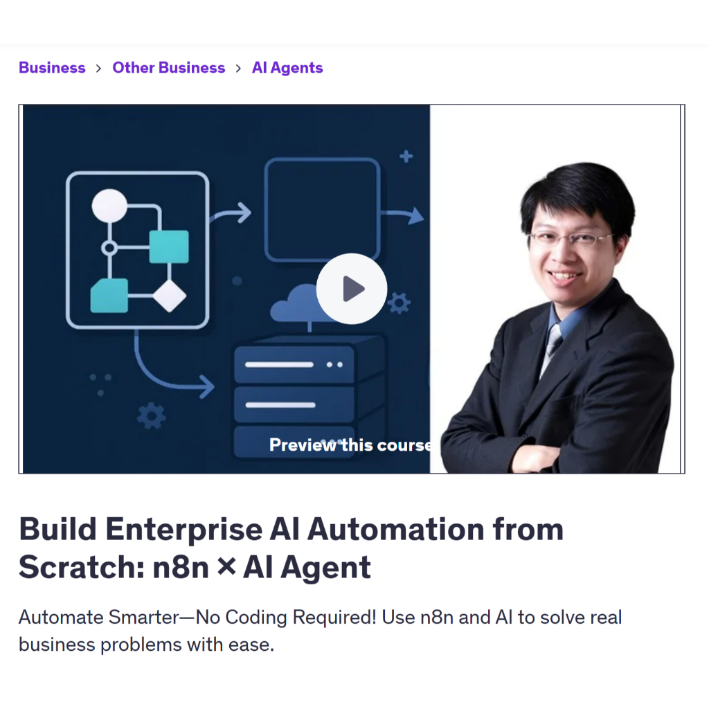 Ai n8n Video Course-Build Enterprise AI Automation from Scratch: n8n × ...