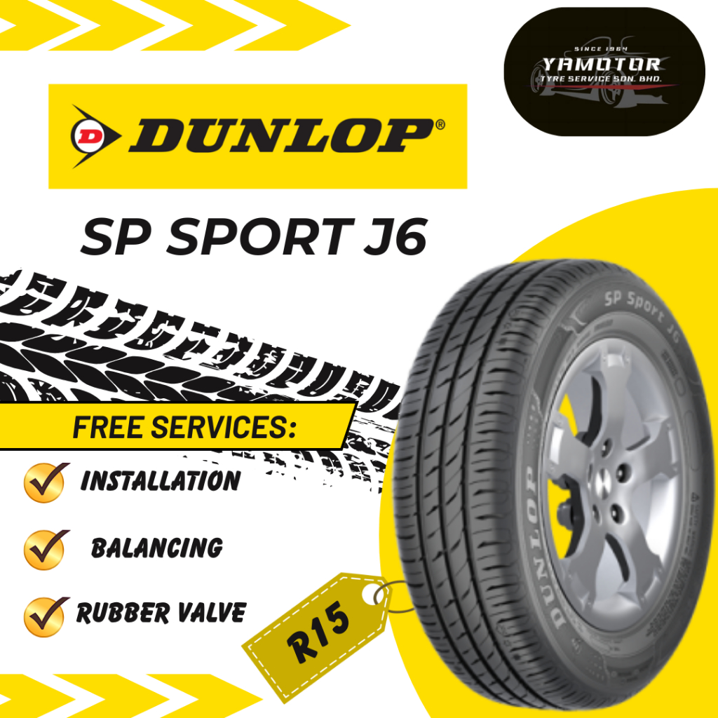 [FREE INSTALLATION] Tayar Dunlop SP Sport J6 R15. | Shopee Malaysia