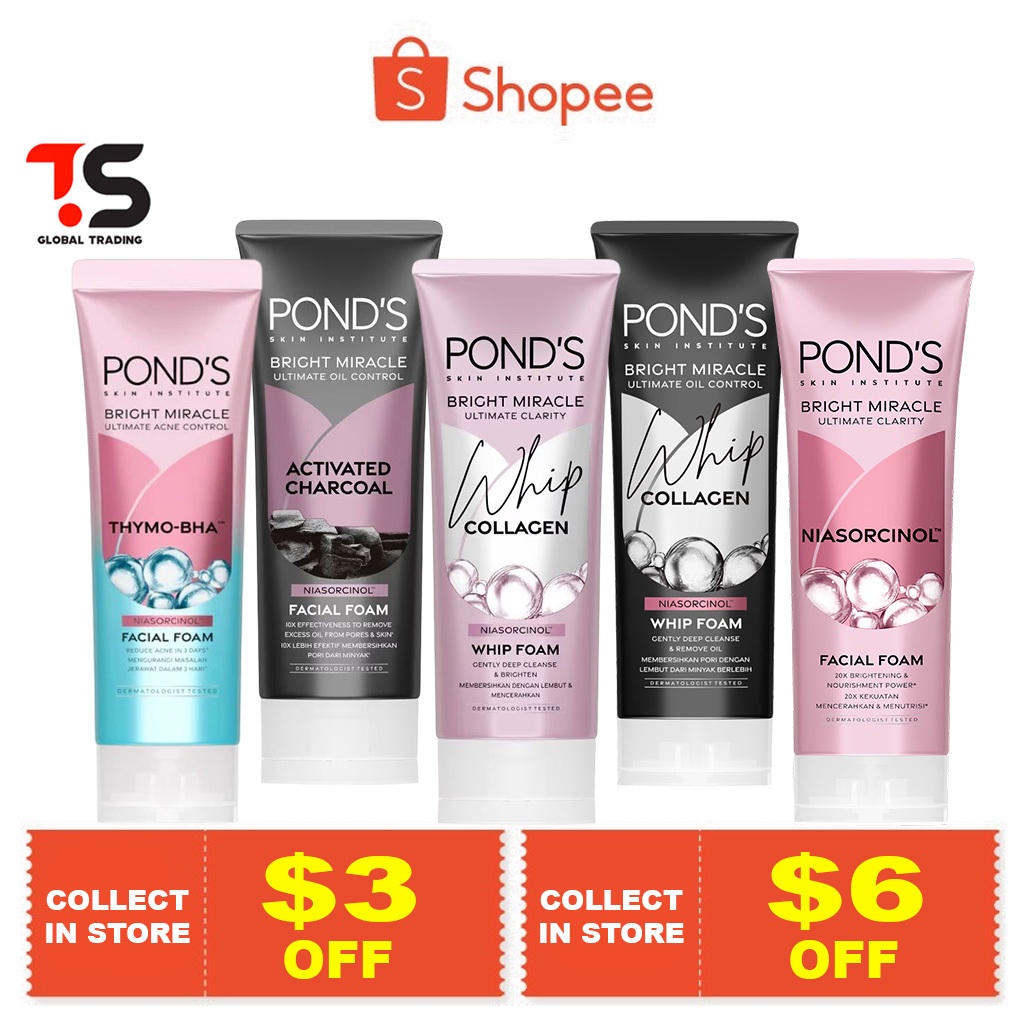 Ponds Bright Miracle Facial/Whip Foam - (Acne Control, Oil Control ...