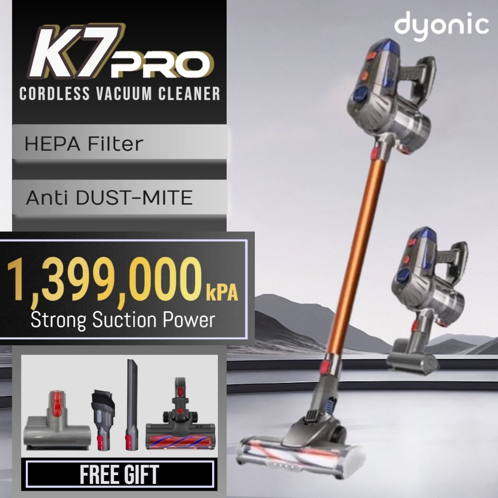 K7 Pro 2024 Cordless Vacuum Cleaner | Free Dust Mite Tool | 5-Year ...