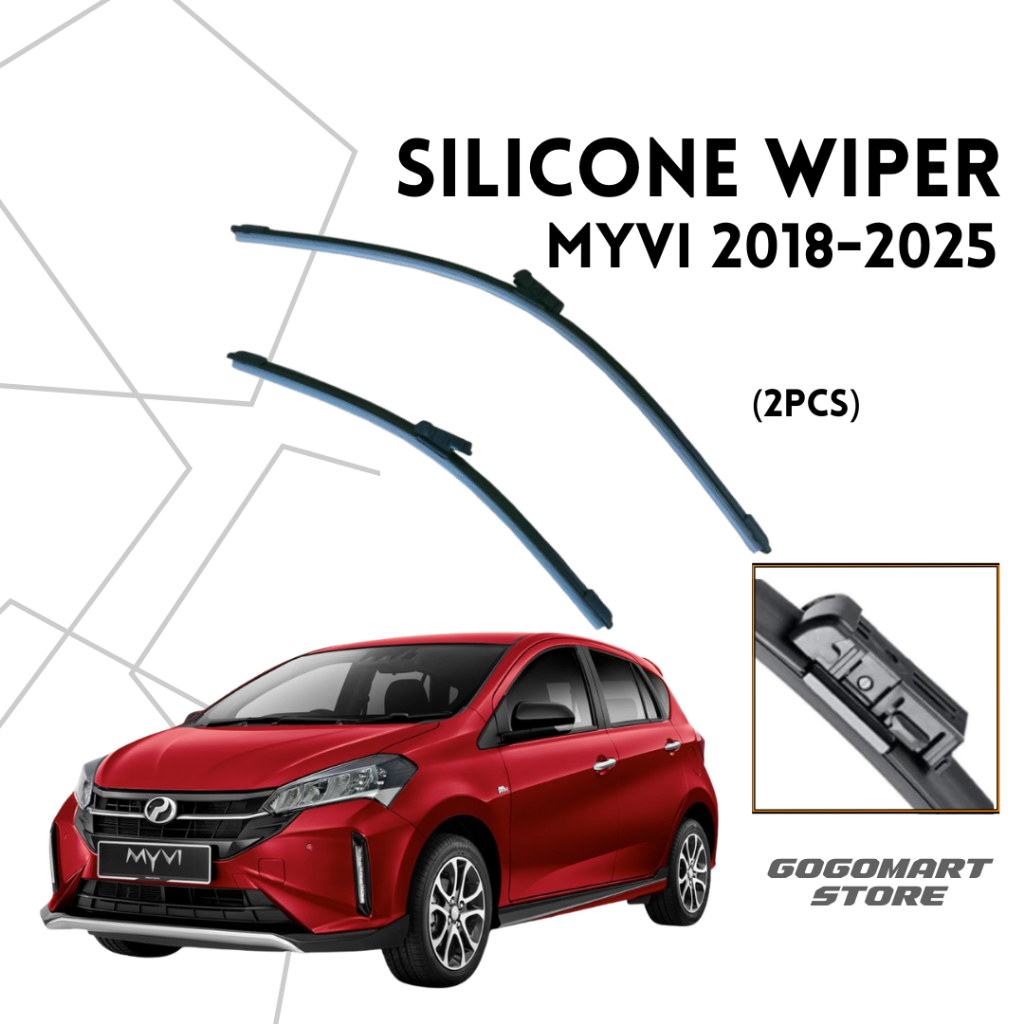 PERODUA MYVI GEN3 Front Windshield Wiper Blade Silicone/Rubber OEM Clip ...