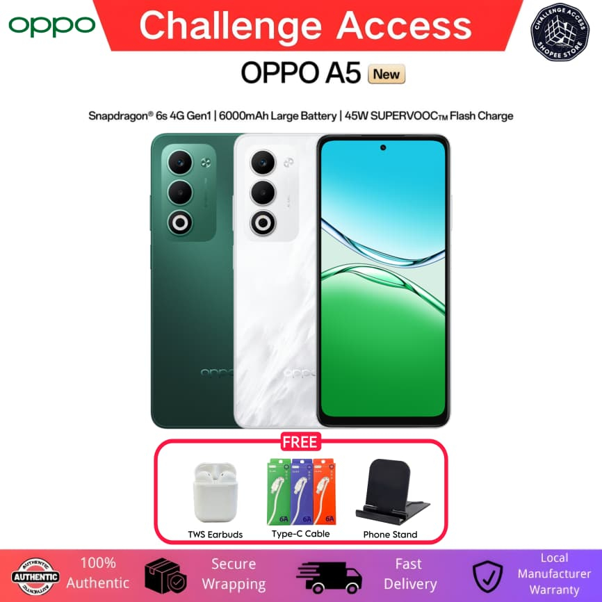 OPPO A5 Smartphone | 8GB + 256GB | Snapdragon 6s 4G Gen1 | 6000mAh ...