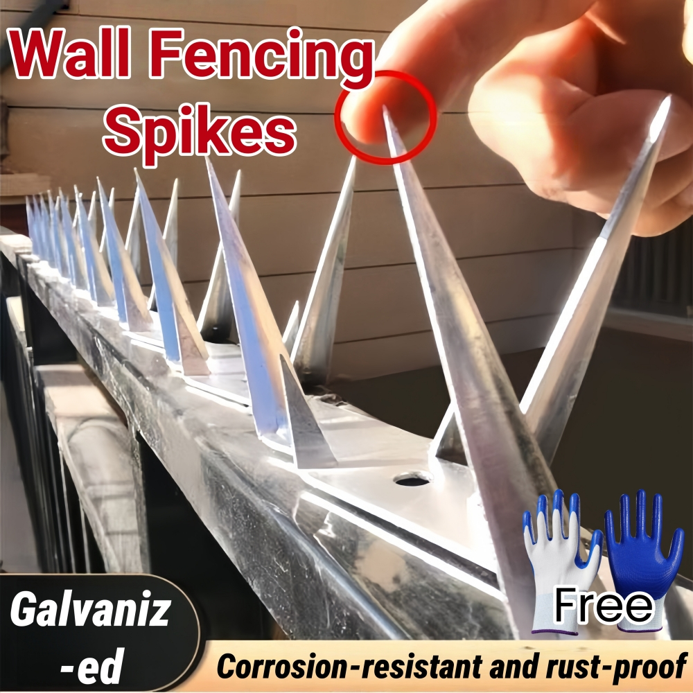 Security Wall Fencing Spikes Type 1 1.25M (L) x 50MM (W) x 110MM (H) x ...