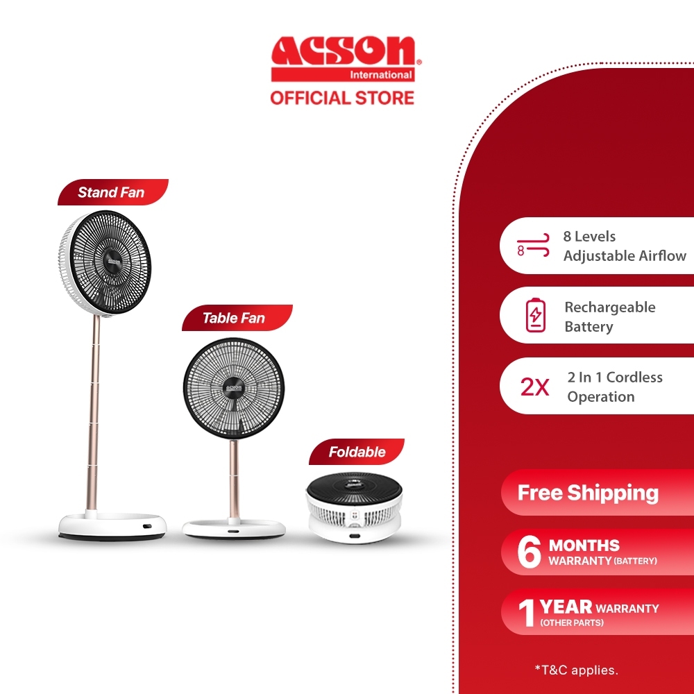[NOT FOR SALE] Acson Foldable Floor Fan AFF10A - Rechargeable ...