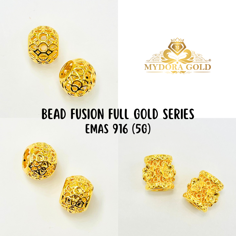 MYDORA Bead Fusion Full Gold Series (5G) I EMAS 916/22K | Shopee Malaysia