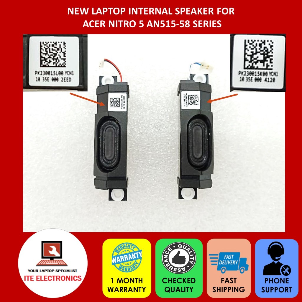 NEW ACER NITRO 5 AN515-58 SERIES LEFT & RIGHT INTERNAL SPEAKER | Shopee ...