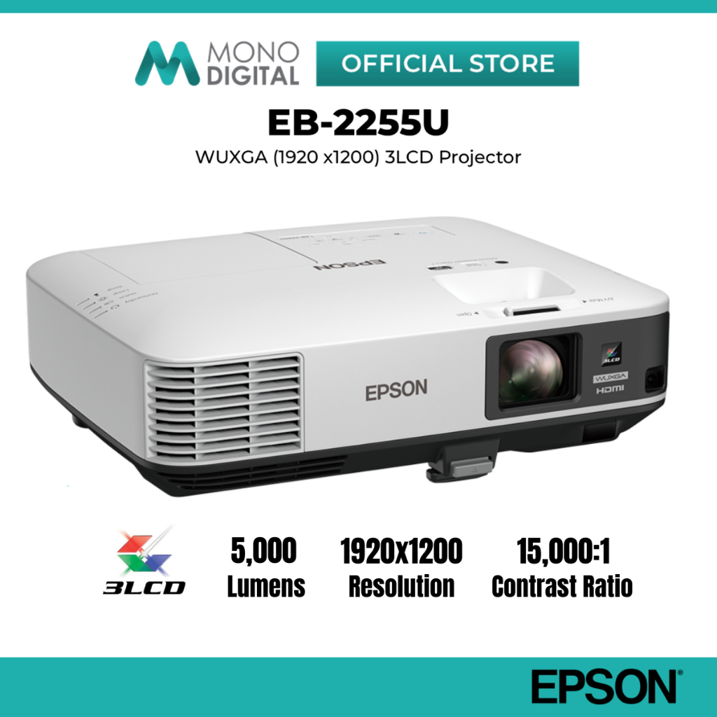 EPSON EB-2255U 5,000 LUMENS WUXGA (1920x1200) 3LCD PROJECTOR, CONTRAST ...
