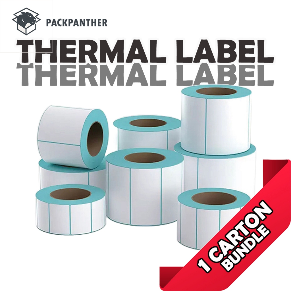 1 Kotak Thermal Label Sticker Roll Pelekat Barcode Product SKU Shipping ...