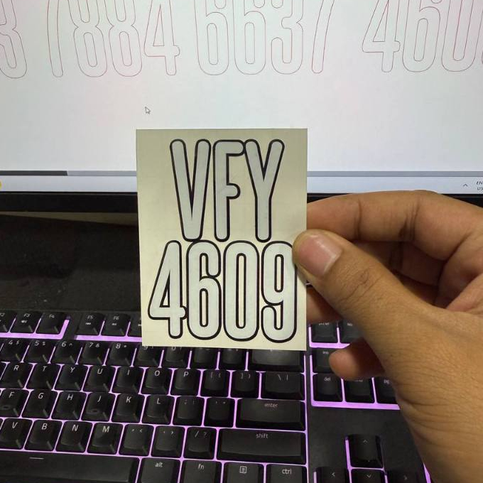 STICKER NOMBOR PLATE BULAT | Shopee Malaysia