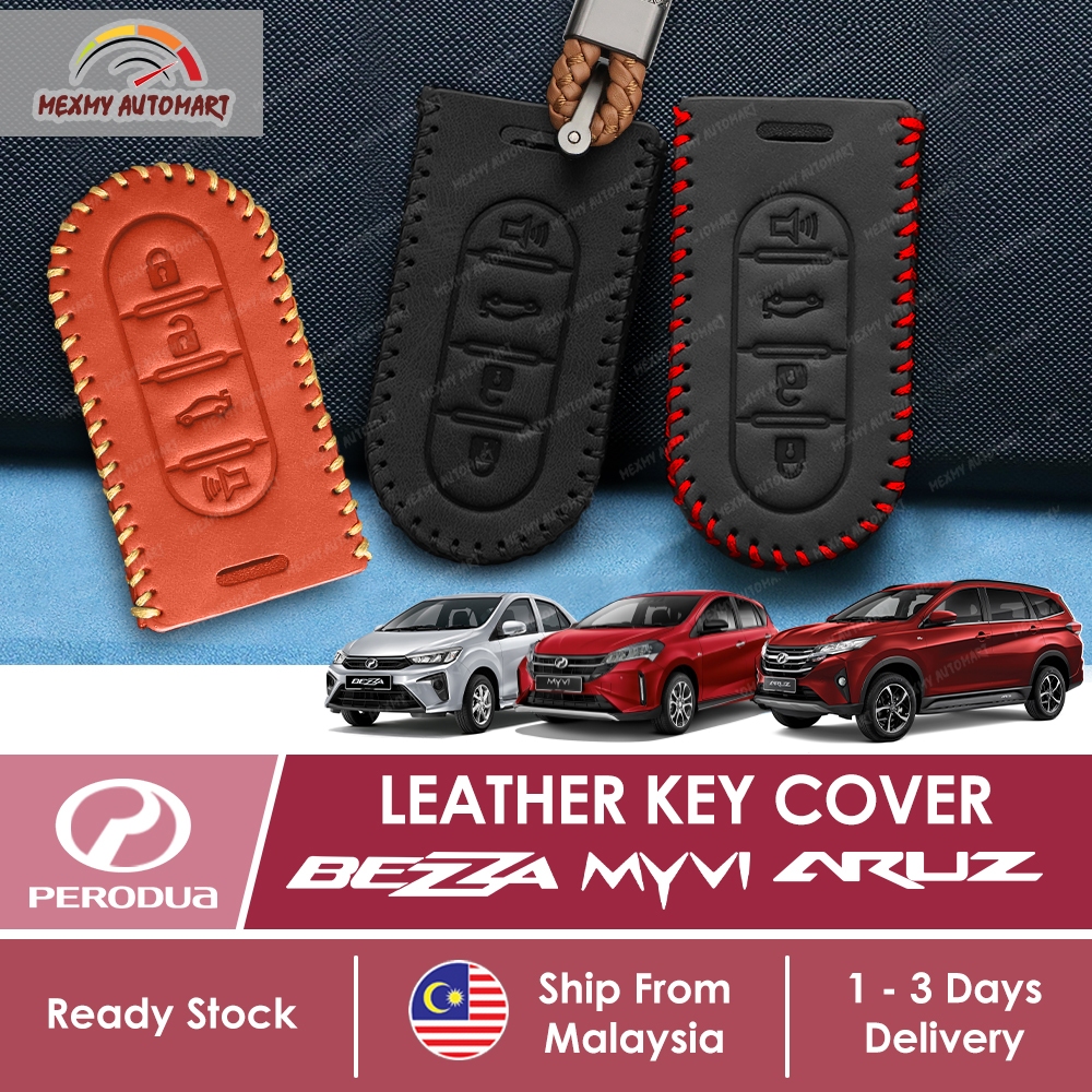 PERODUA Leather Key Cover - MYVI 2018 BEZZA AXIA 2017 2019 Style ...