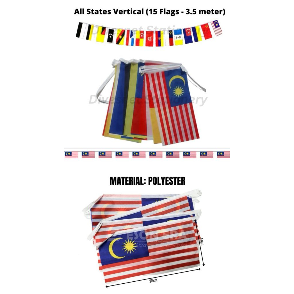 BENDERA BANTING / BENDERA MALAYSIA & BENDERA 14 NEGERI | Shopee Malaysia