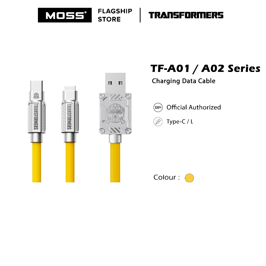 Transformers USB to L.N/Type-C 6A Fast Charge Data Cable - Bumblebee TF ...