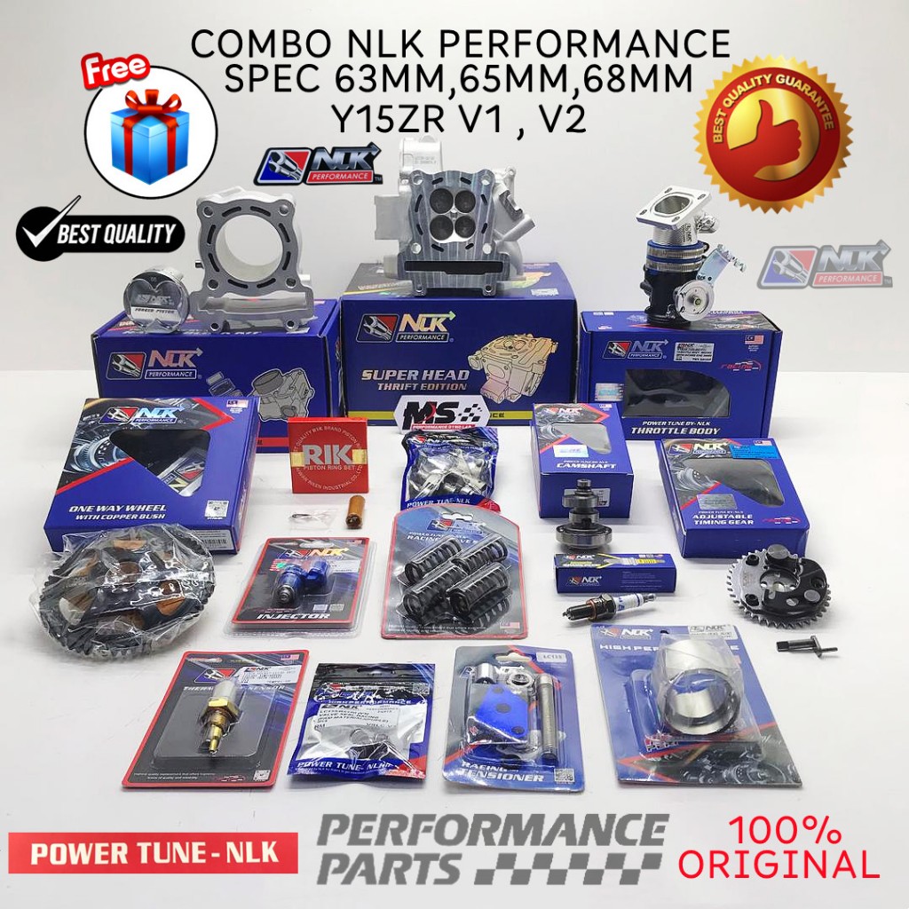 COMBO NLK Y15ZR (NLK PERFORMANCE) SPEC 63MM,65MM,68MM Y15ZR V1,V2 | Shopee Malaysia