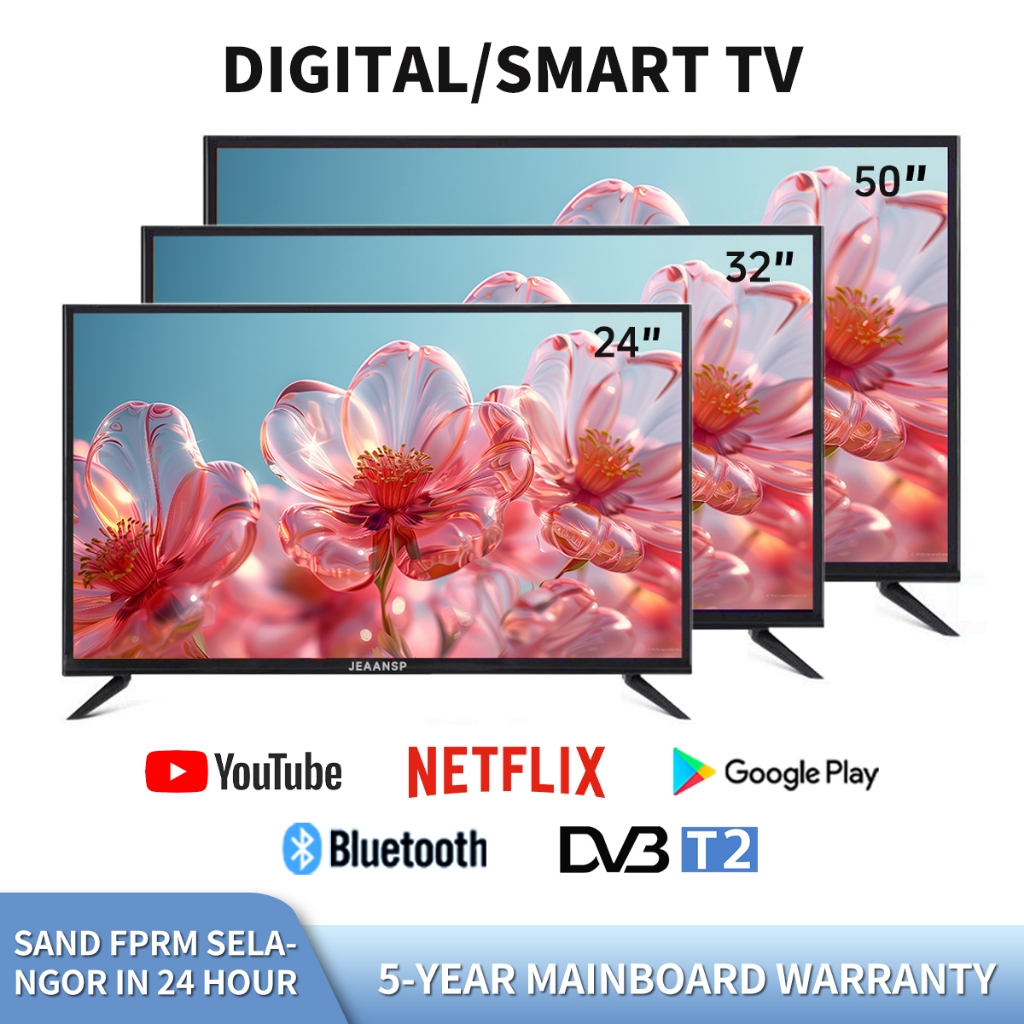 JEAANSP 19 22 24 26 32 inch Digital TV FHD DVB-T2 32 40 43 46 50 inch ...