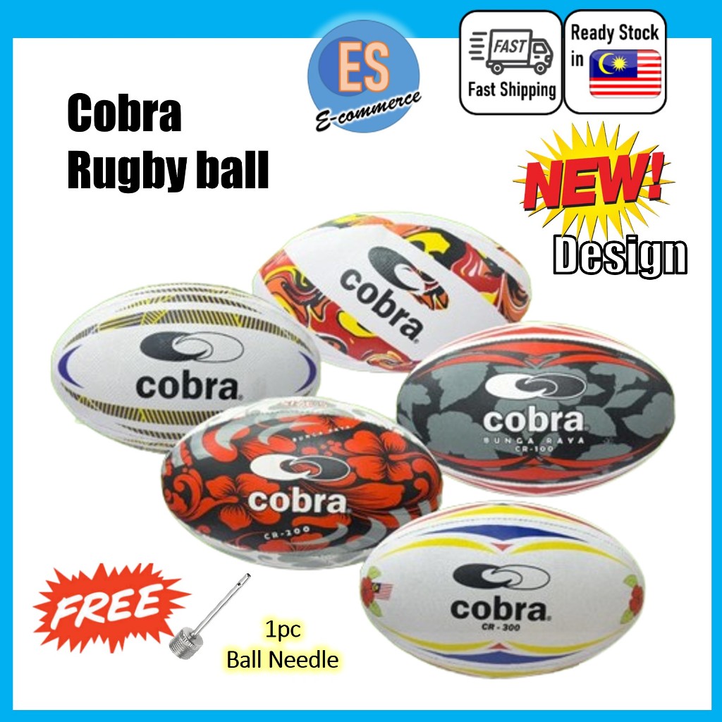 Cobra Rugby Ball Striker Ball Bola Ragbi Size 3, 4, 5 free Jarum Bola ...