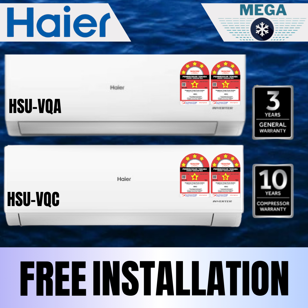 [FREE INSTALLATION] Haier Arcond Inverter R32 1.0HP~2.5HP (/HSU-VQC ...