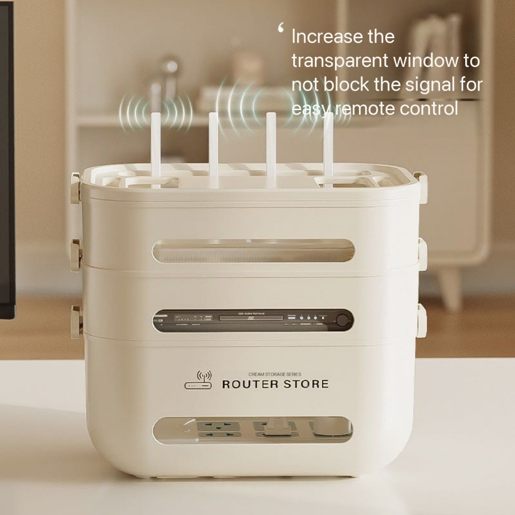 WiFi router storage box TV set-top box storage rack socket wire sorting ...