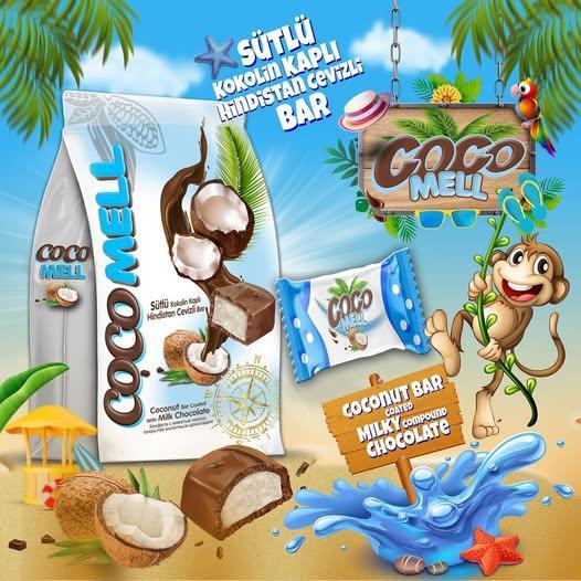 coco mell coconut bar coated milky compound chocolate 1kg | Shopee Malaysia