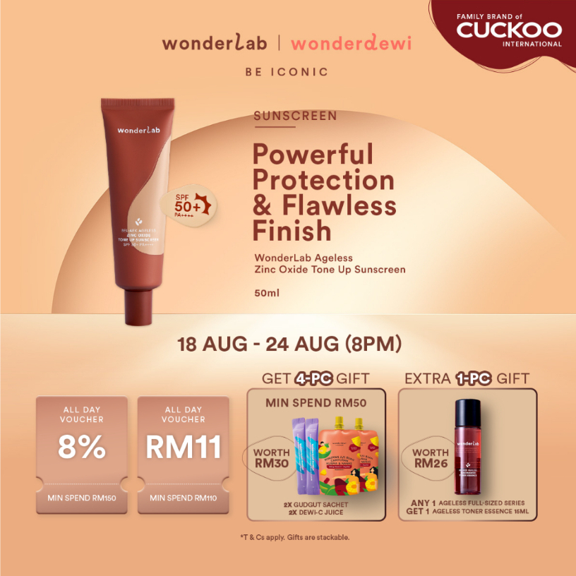 WonderLab Tone Up Sunscreen | Bel-aek Ageless Series | Pre-Ageing | SPF ...