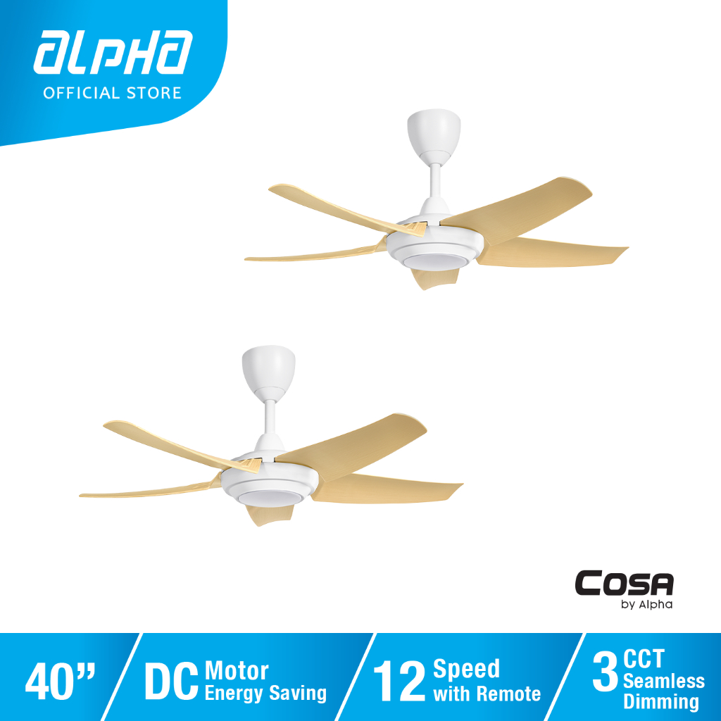 ALPHA Cosa CX20 5B LED DC Motor Ceiling Fan with 5 Blades 12 Speed ...