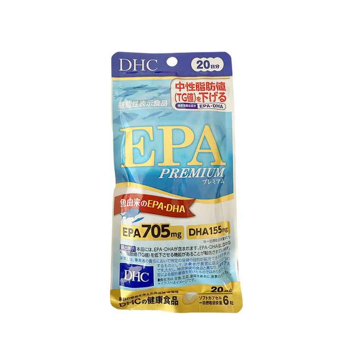 DHC EPA Premium Deep-Sea Fish Oil Pills Cod Liver Oil 120 Capsules (20 ...