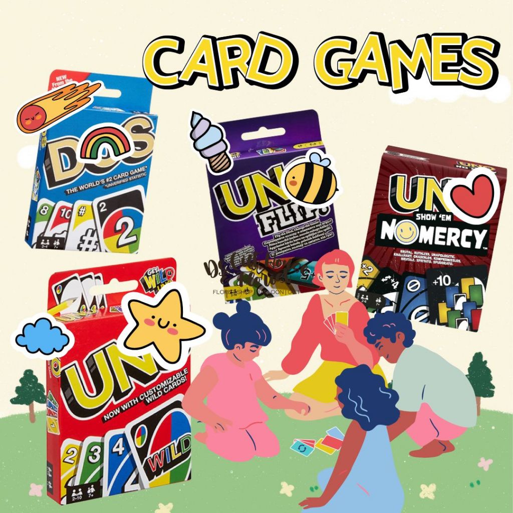 Card Game Board Game No Mercy DOS FLIP Family Friends Tabletop Games ...