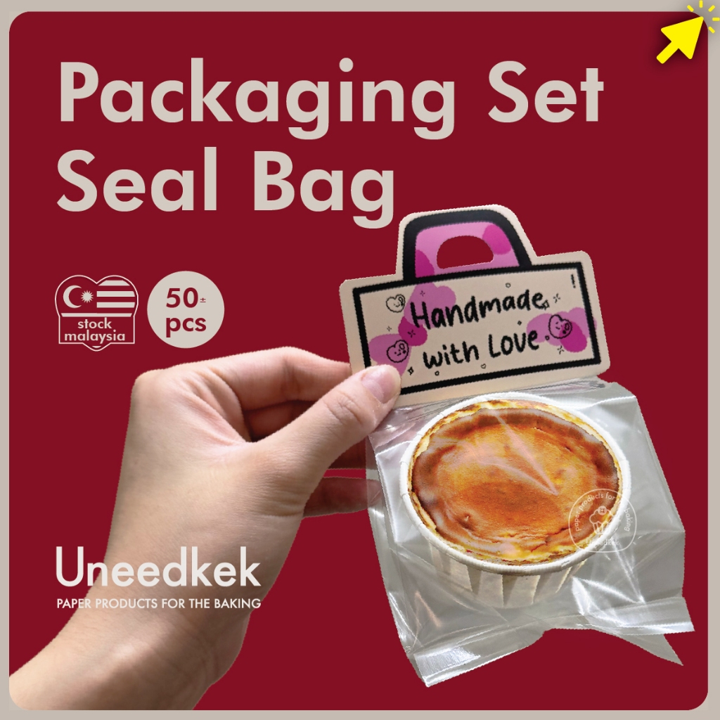 Uneedkek Plastik Goodies Beg Transparent Cookies Bag Heat Seal Bag ...