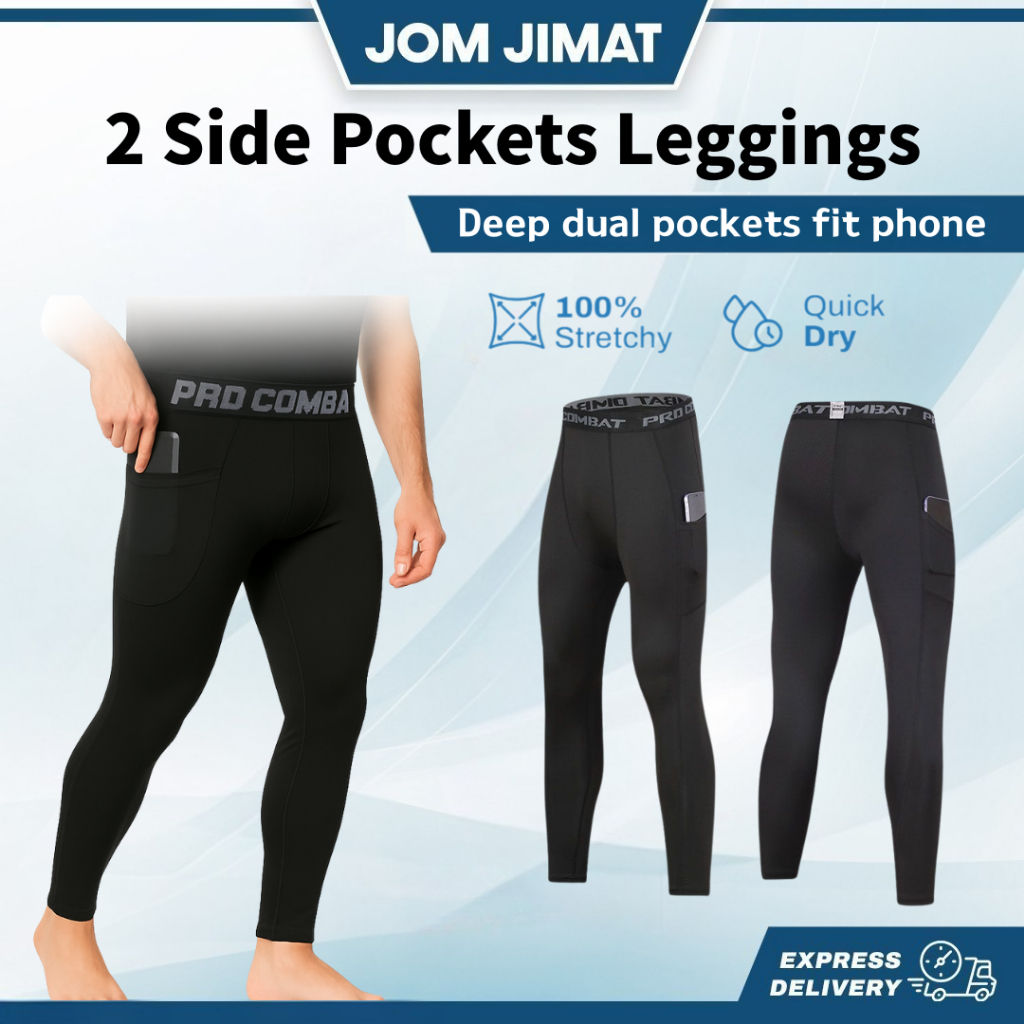 [JOM JIMAT] Pro Combat Seluar Tight Lelaki 2 Sides Pocket Seluar ...