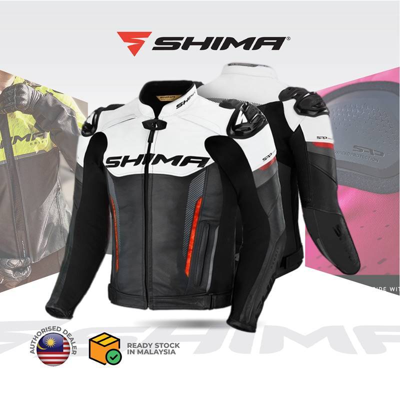 SHIMA BANDIT Men Motorcycle Jacket - Red | Shopee Malaysia